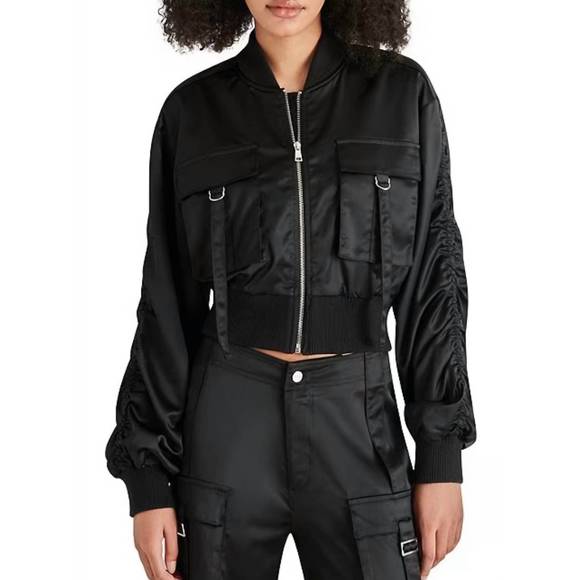 BB Dakota | Jackets & Coats | New Bb Dakota Costa Silk Utility Cropped ...